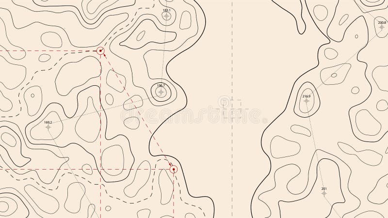 Topographic Map. Geographical Background of the Relief. Contour Maps ...