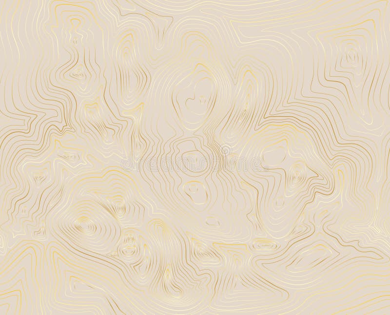 Topographic Map Gold Abstract Background with Contour Altitude Lines ...