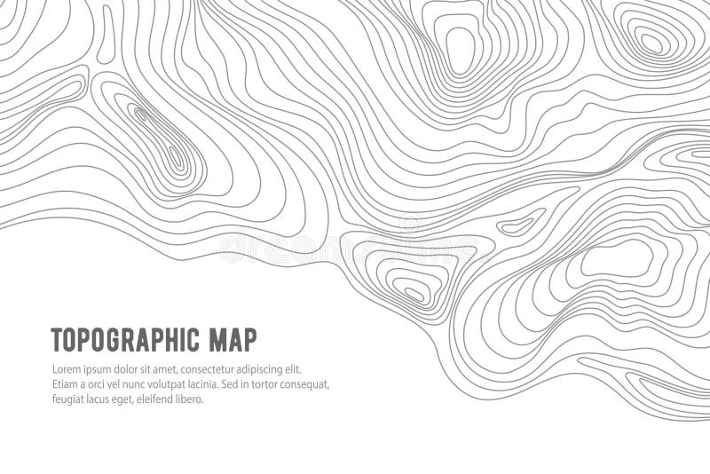 Topography Map. Cartography Mountains Contour Lines, Elevation Maps and ...