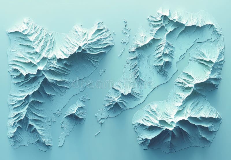 A Topographic Map of Hawaii Made of High Resolution Topographic Data ...