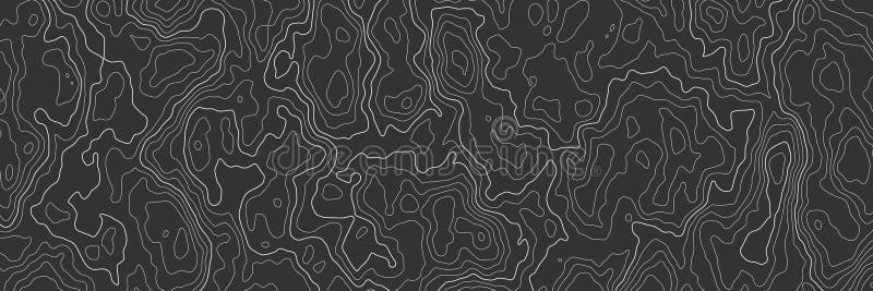 Topographic Map. Line Contour Geographic Map Pattern with Elevation ...