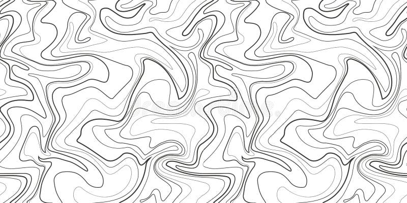 Topographic Map Linear Background. Abstract Vector Seamless Pattern ...