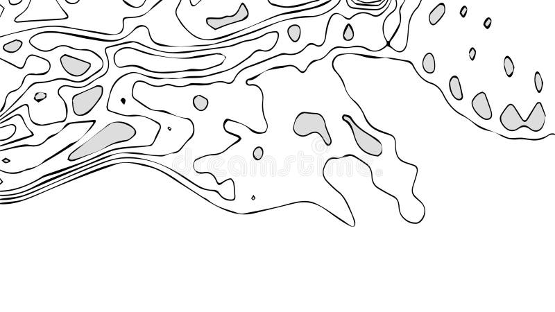Topographic Map with Lines on a White Background. Geographic Map ...