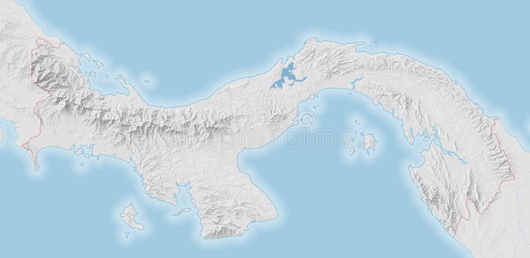 Topographic map of Panama stock illustration. Illustration of surface ...