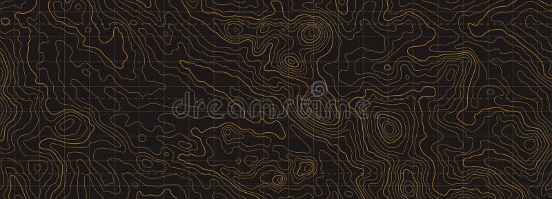 Topographic Map Patterns, Dark Topography Line Map. Outdoor Vector ...