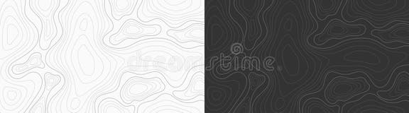 Topographic Map Patterns Set. Background of the Topographic Map with ...