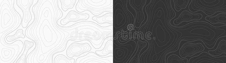 Topographic Map Patterns Set. Background of the Topographic Map with ...