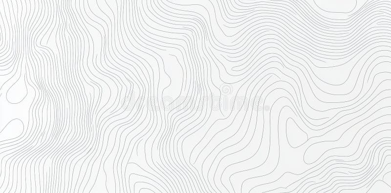 Topographic Map Patterns, Topography Line Map on White Background with ...