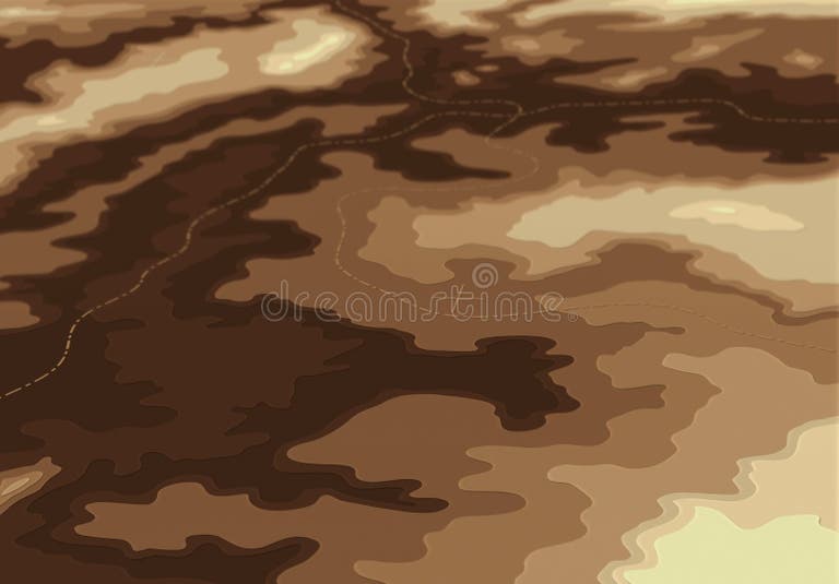 Topographic Map Perspective 3d Natural Color Stock Illustration ...