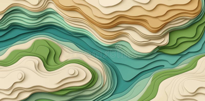 Topographic Map with a Repeating Seamless Pattern. Abstract Background ...
