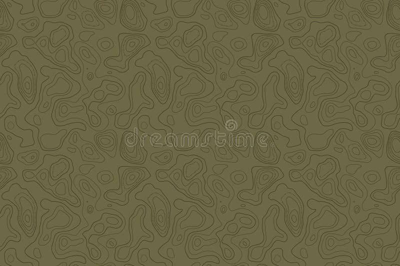 Topographic Map Seamless Pattern Featuring Abstract Contours in Earthy ...
