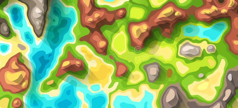 A Topographic Map Top View with Shadow Stock Vector - Illustration of ...