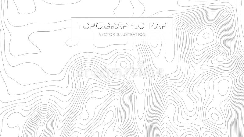 Topographic Map on White Background. Topo Map Elevation Lines. Contour ...