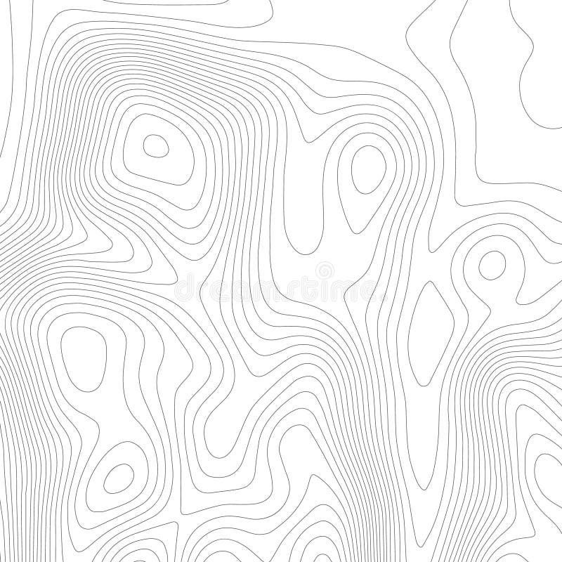 Topographic Texture Map on White Background. Topo Map Elevation Lines ...