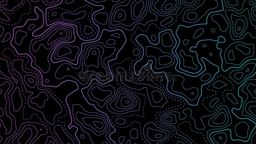 Topographical Background. Topographic Map. Linear Graphics. Vector ...