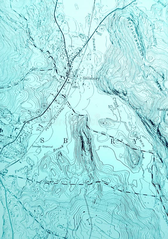 Topographical Lines Map in Blue Stock Photo - Image of geographic ...