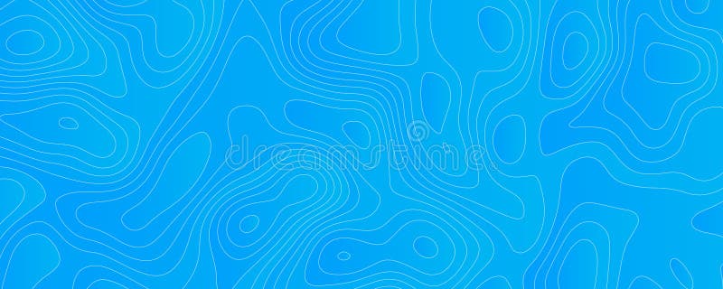 Topographical Map Design with Contour Lines on a Gradient Blue Surface ...