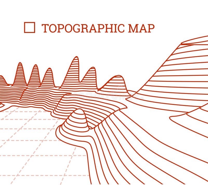 Topographical Map of the Locality, Vector Illustration Stock Vector ...