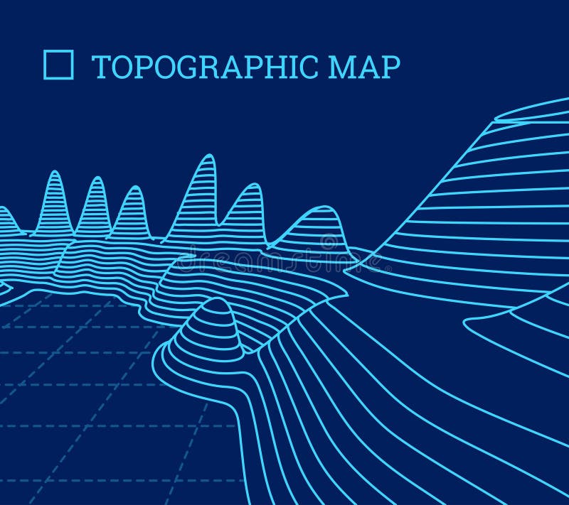 Topographical Map of the Locality, Vector Illustration Stock Vector ...