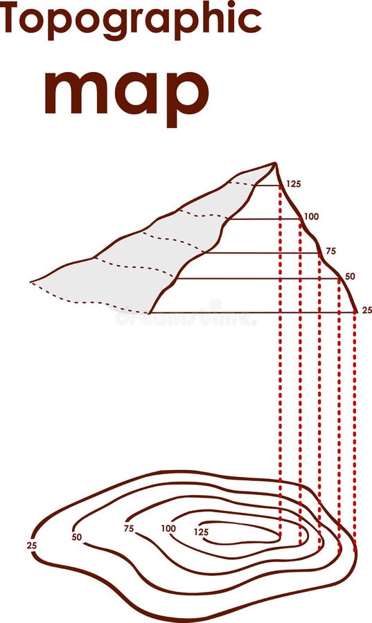 Topographical Map of the Locality, Vector Illustration Stock Vector ...