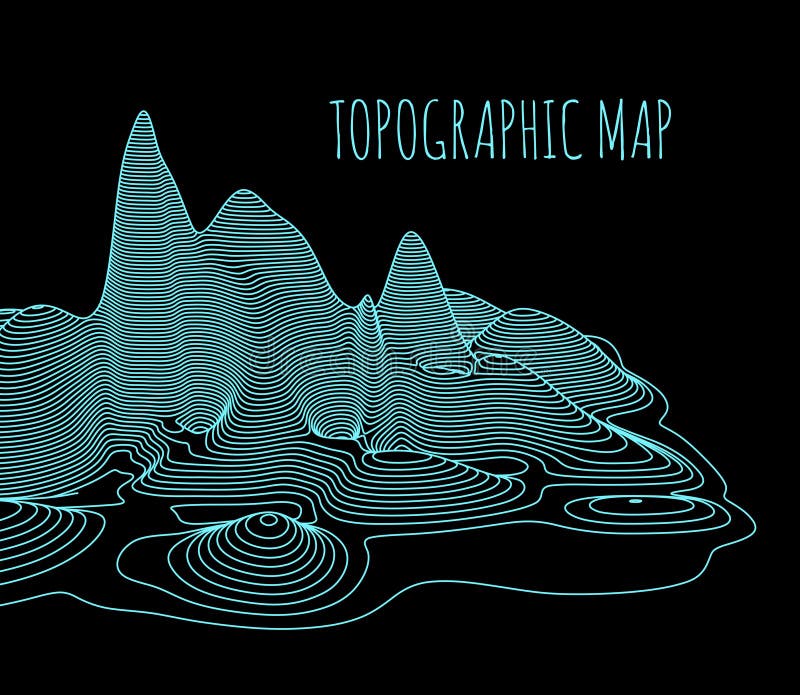 Topographical Map of the Locality, Vector Illustration Stock Vector ...