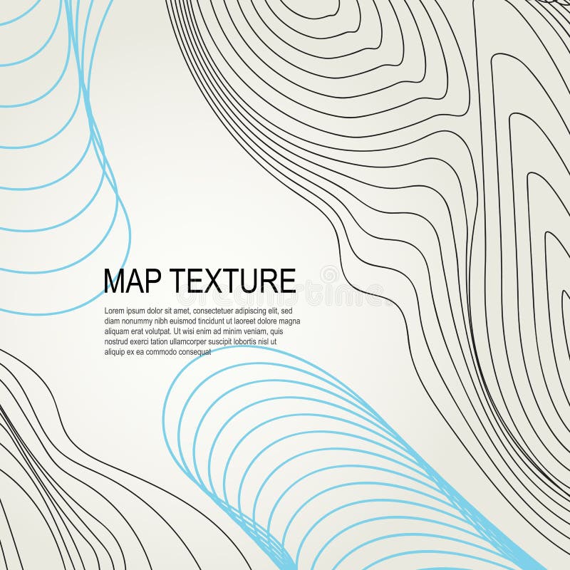 Geodesy Contouring Land. Topographical Line Map Stock Vector ...