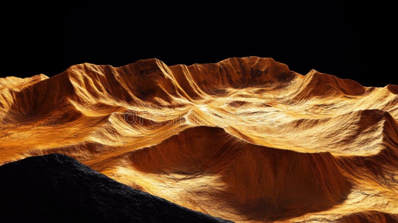 Topographical View of Planetary Surfaces and Landforms Imagery Stock ...