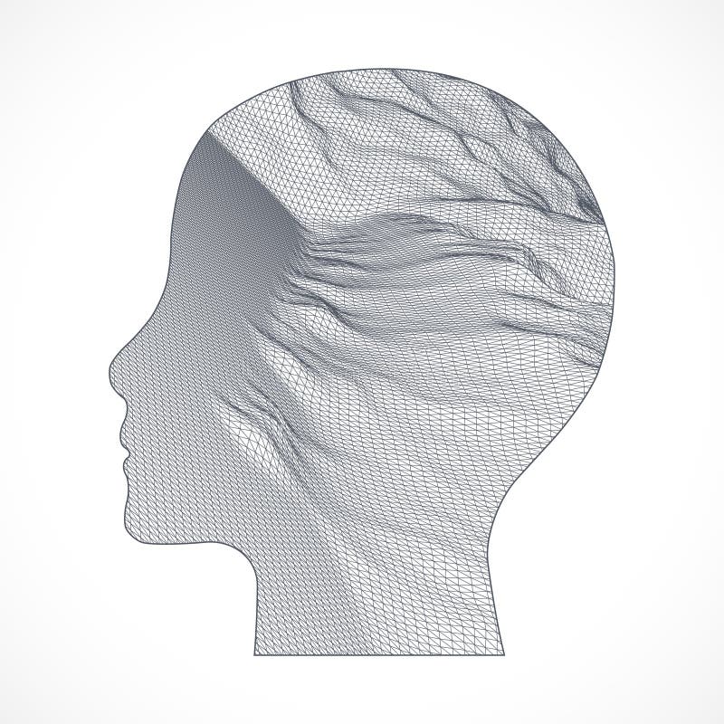 Topography in the Contour. the Human Head is Made in the Style of a ...