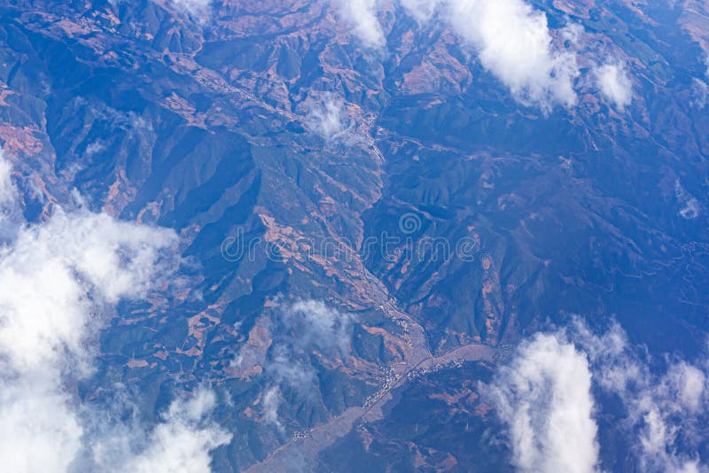 Mountains, View from the Plane Stock Photo - Image of view, ridge ...