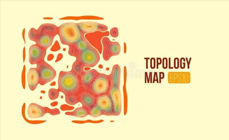 Topography Vector Map. Terrain Height Slices. Simple Infographic and ...