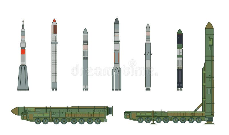 Topol-M and rockets 3 stock illustration. Illustration of bomb - 79192694