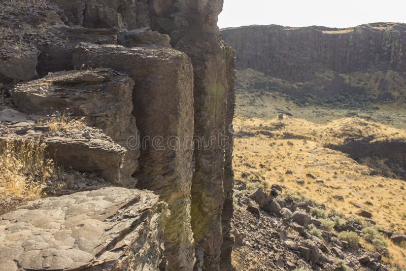 Tops of Basalt Columns stock image. Image of fall, hexagon - 99590917