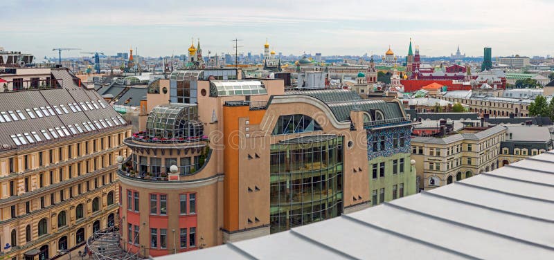 Tops of Moscow editorial stock photo. Image of forest - 56558328