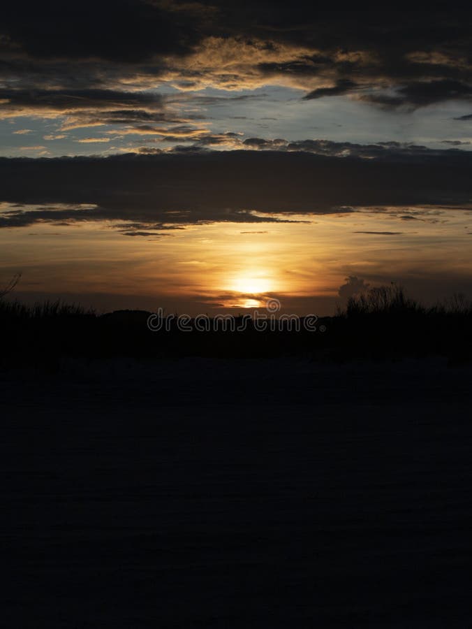 Topsail NC Beach Sunset stock photo. Image of sunlight - 227356552
