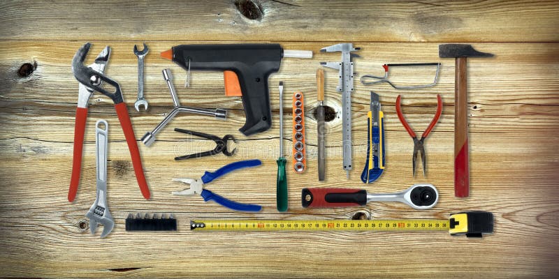 Work Tools Set stock image. Image of knife, adjustable - 254832205