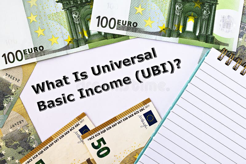 Topview Photo on Universal Basic Income Theme. Stock Image - Image of ...