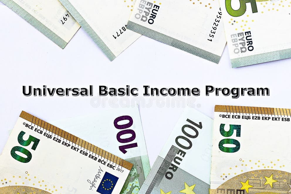 Topview Photo on Universal Basic Income Theme. the Words Universal ...