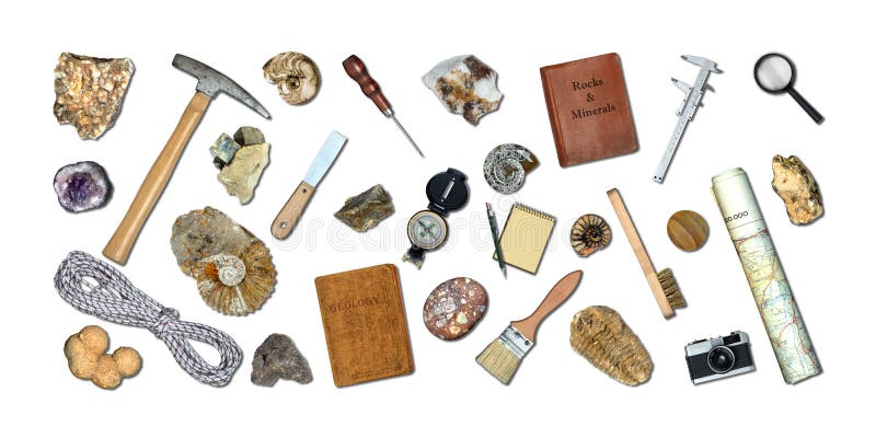 Set Geology Tools stock image. Image of tools, objects - 250880603