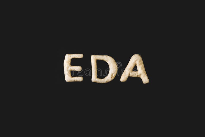 Topword Eda Made from Cookie Dough Isolated on Black Stock Image ...