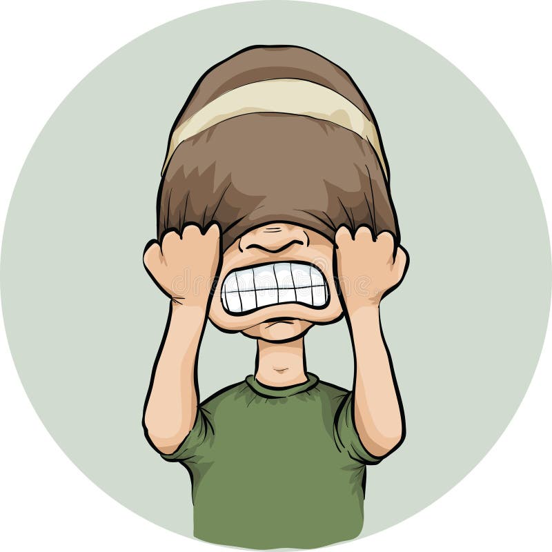 Toque da frustração ilustração stock. Ilustração de moderno - 41560822