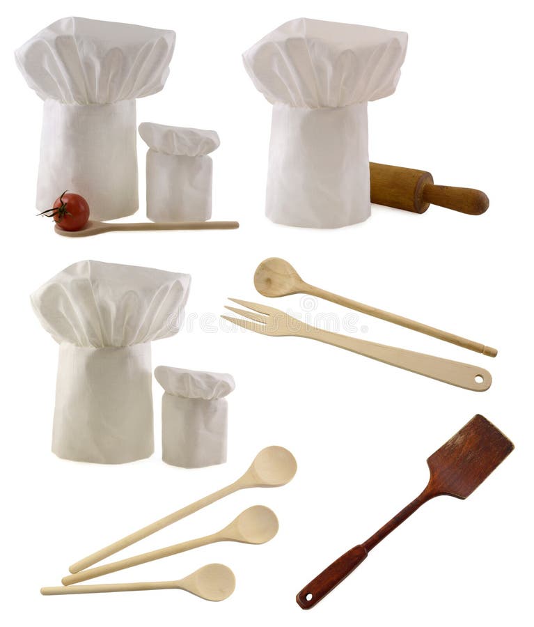 Toques and utensils set stock photo. Image of senior - 36897856