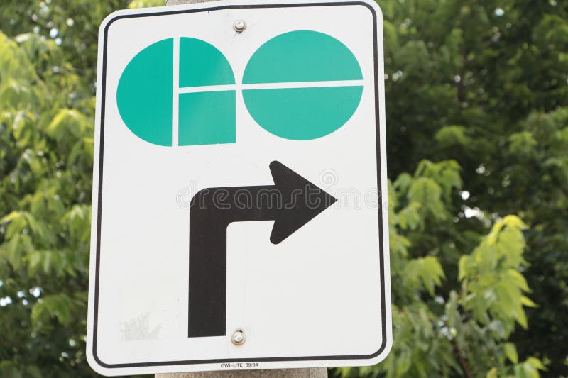 Tor, Canada - July 24, 2023: Go Train Vertical Rectangle Sign Logo with ...