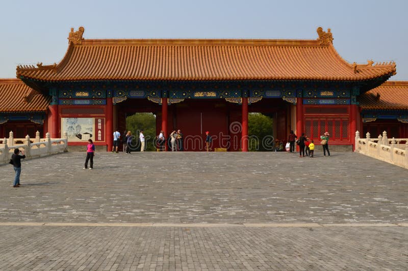 Tor Der Verbotenen Stadt, Peking, China Redaktionelles Stockfoto - Bild ...
