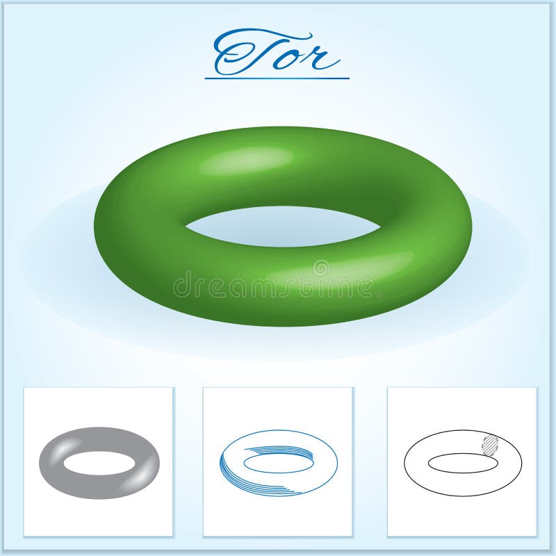 Tor. Image of Volumetric Geometrical Figure with Examples of Such ...