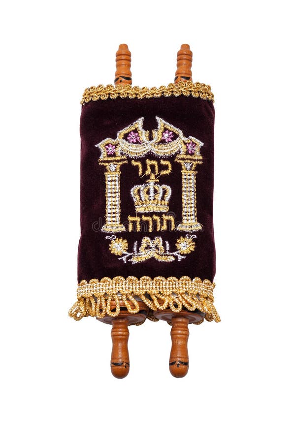 A Torah Scroll in Front of White Background Stock Image - Image of ...