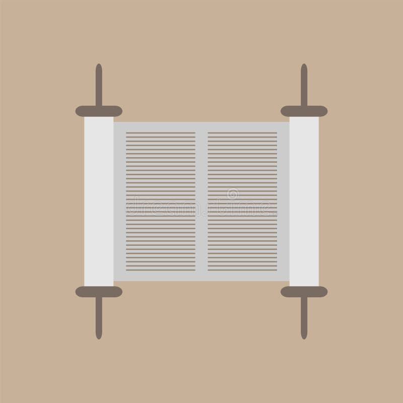Torah Scroll Icon Vector Illustration Stock Vector Illustration Of