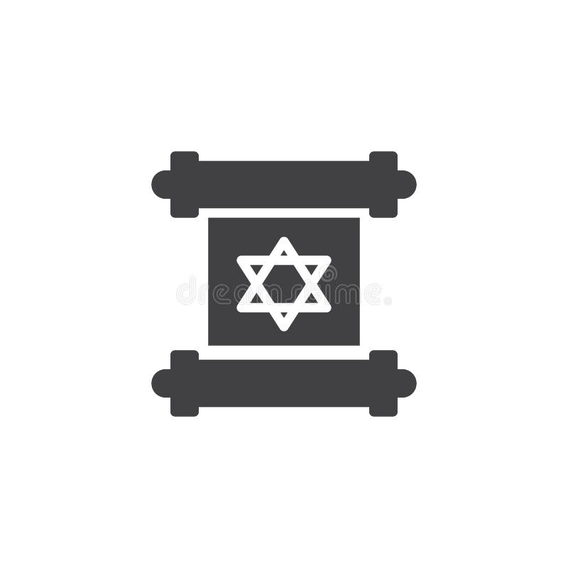 Torah Scroll Filled Outline Icon Stock Vector - Illustration of design ...