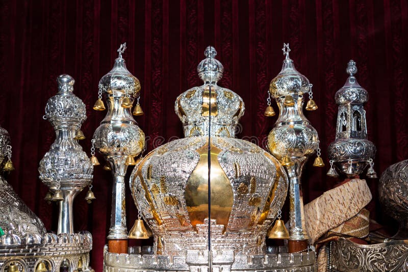Torah Scrolls in the Synagogue Stock Image - Image of david, mitzvah ...