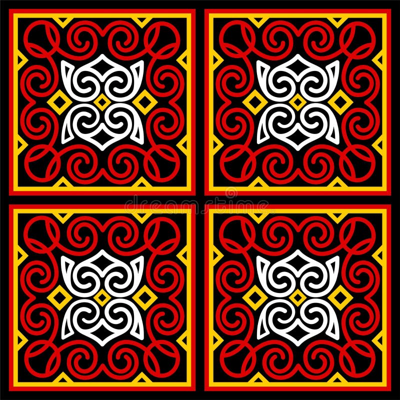 Toraja Ethnic Batik Pattern Vector. Stock Vector - Illustration of ...