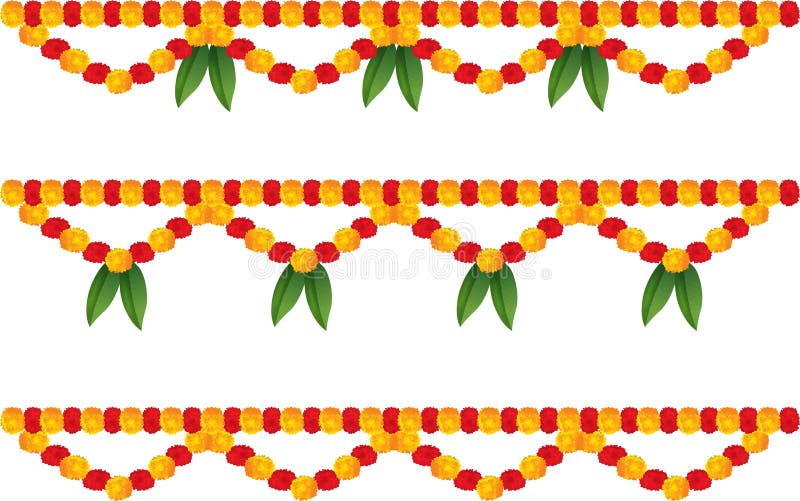 Flower Garland Decoration Toran for Happy Diwali Background Stock ...